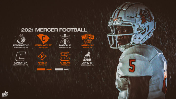 Mercer announces spring football schedule - The Den