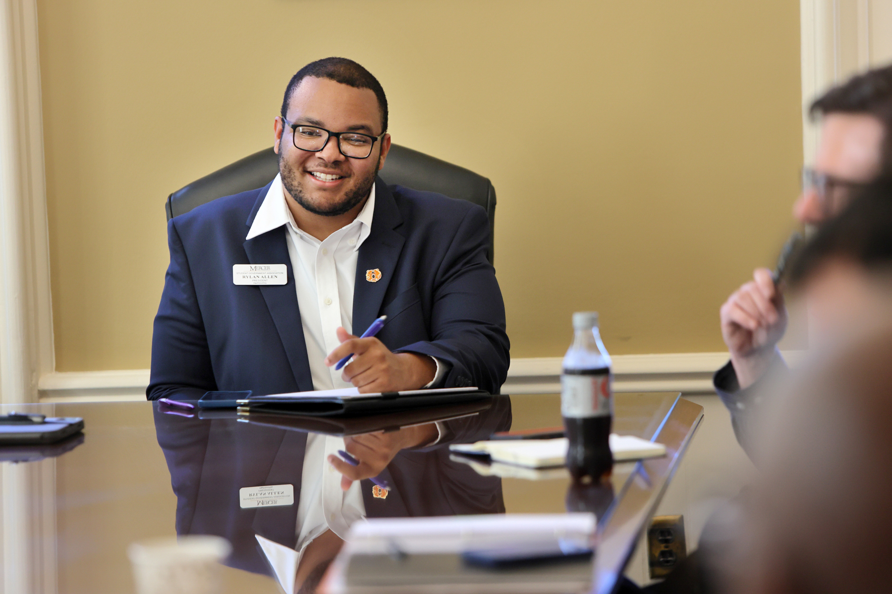 Mercer dean of students and SGA president trade places for a day